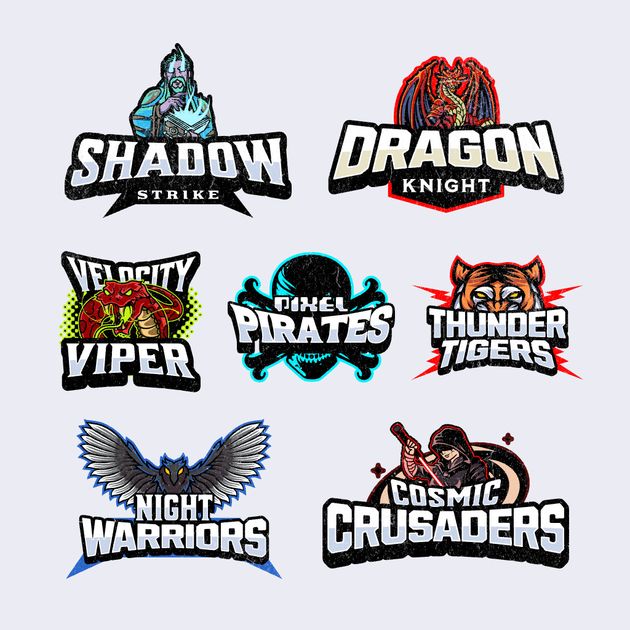 7 E-Sports Logo Collection Logo Design Template — Customize it in Kittl