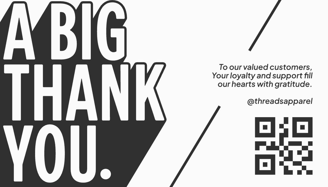 A Big Thank You: Minimalist Thank You tag Card Design Template ...