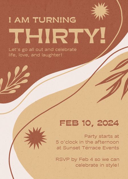 Abstract Neutral-themed Birthday Card Design Template — Customize it in ...