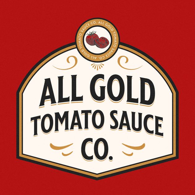 All Gold Tomato Sauce Label Design Template — Customize it in Kittl