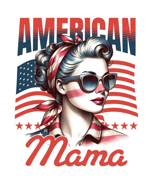 American Mama Vintage Design Template — Customize it in Kittl