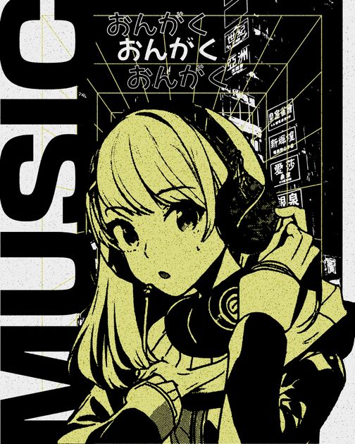 Anime Music Poster Design Template — Customize it in Kittl