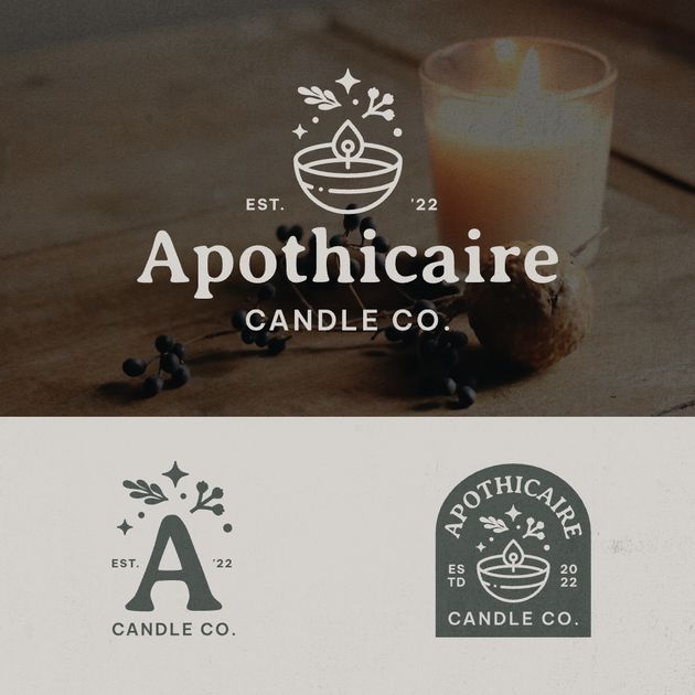 Apothicaire Candle Co. Logo Design Template — Customize it in Kittl