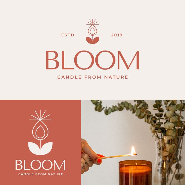 Bloom - Candle Logo Design Template — Customize it in Kittl