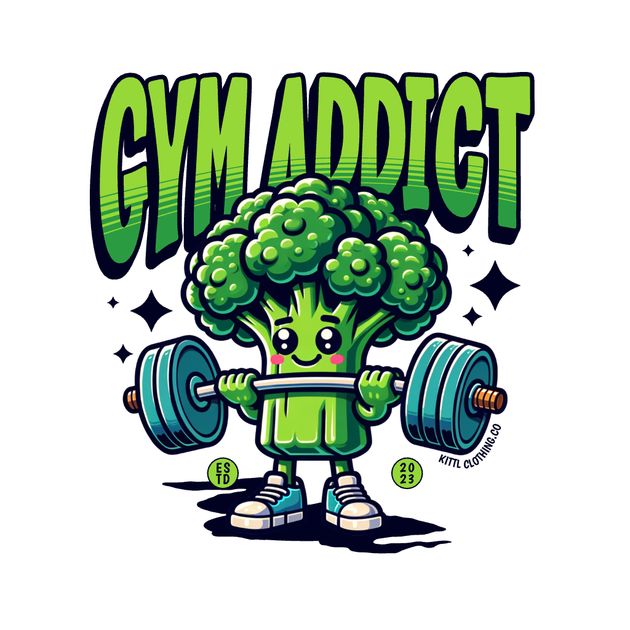 Broccoli Mascot - Gym Addict T-Shirt Design Template — Customize it in ...