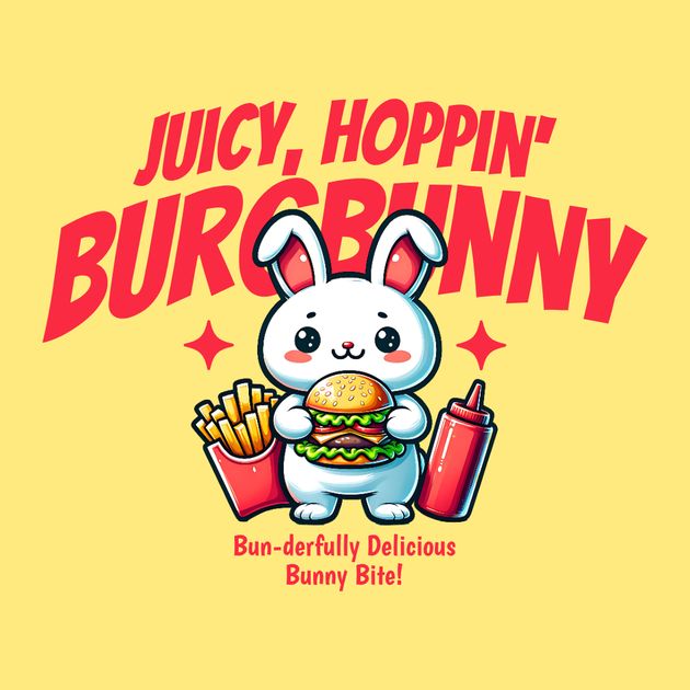 Bunny Burger T-Shirt Design Template — Customize it in Kittl