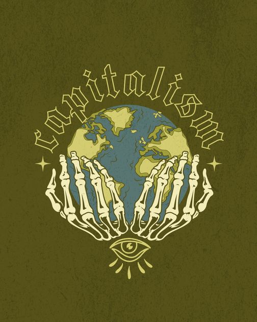 Capitalism - Earth T-Shirt Design Template — Customize it in Kittl