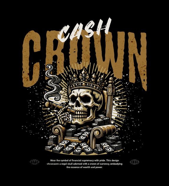 Cash Crown T-Shirt Design Template — Customize it in Kittl