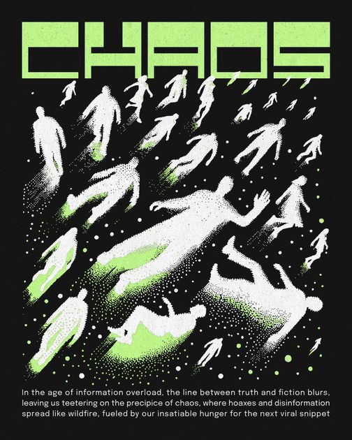 Chaos T-Shirt Design Template — Customize it in Kittl