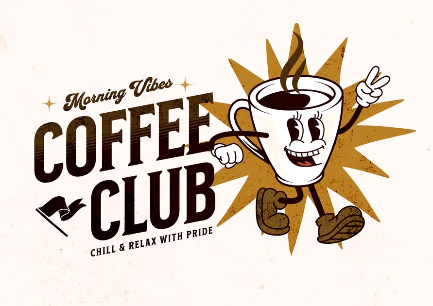 Coffee Club T-Shirt Design Template — Customize it in Kittl