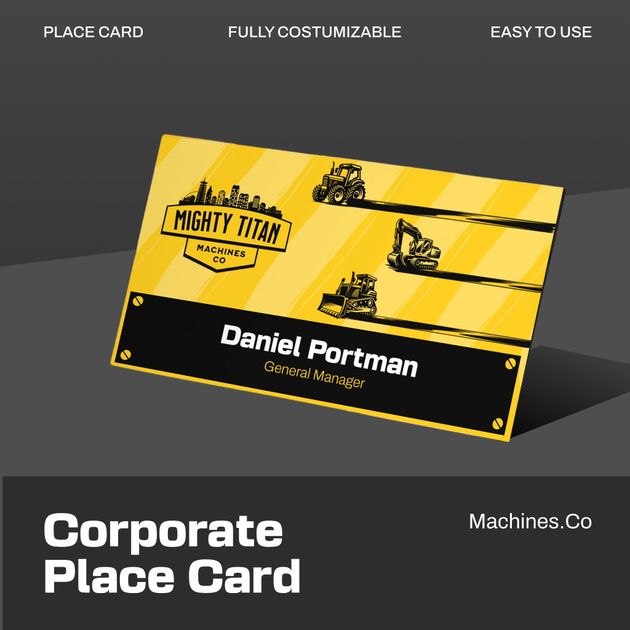 Corporate Place Card - Machines.Co Design Template — Customize it in Kittl