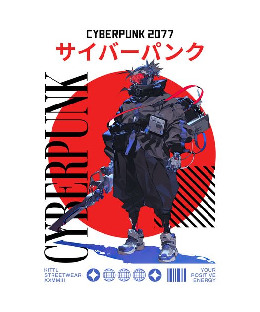 Cyberpunk T-Shirt Design Template T-Shirt Design Template — Customize ...