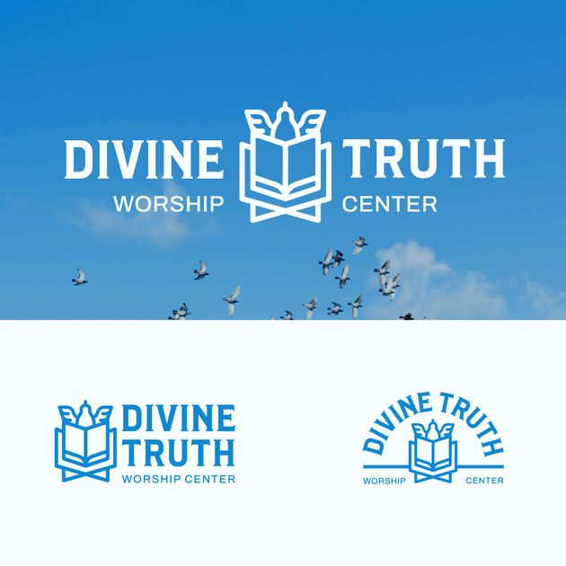 Divine Truth Worship Center - Church Logo Design Template — Customize ...