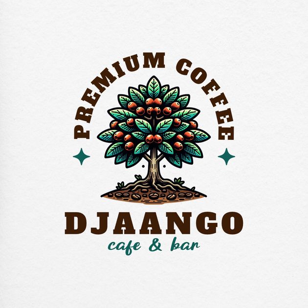 Djaango Coffee & Bar Logo Design Template — Customize it in Kittl