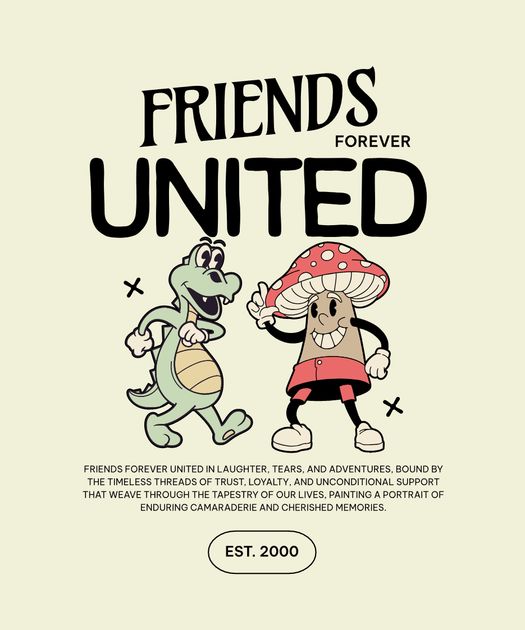 Friends Forever United Quotes Design Template — Customize it in Kittl