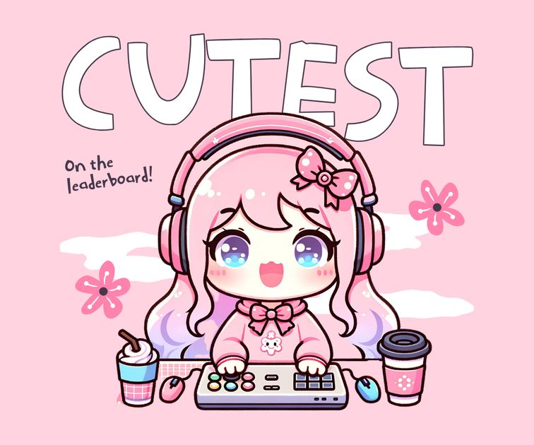Gamer Girl Mouse Pad Design Template — Customize it in Kittl