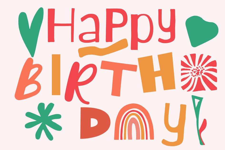 Happy Birthday Card Design Template — Customize it in Kittl