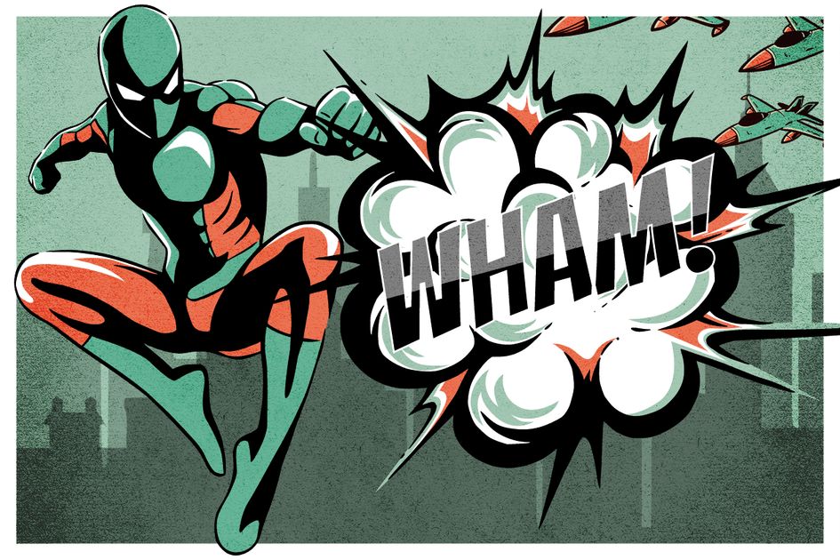 Hero or villain? Poster Design Template — Customize it in Kittl