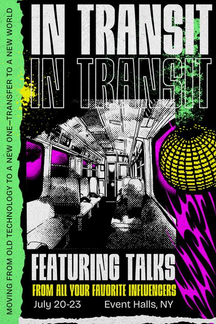 In Transit Poster Design Template — Customize it in Kittl