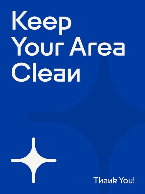 Keep Your Area Clean Signage Poster Design Template — Customize it in Kittl