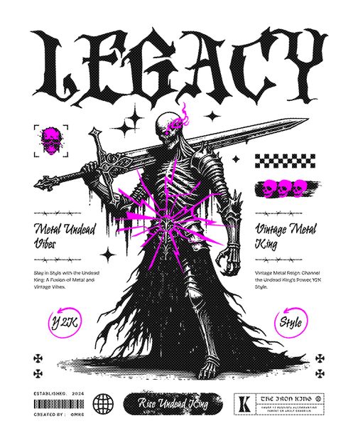 Legacy T-Shirt Design Template — Customize it in Kittl