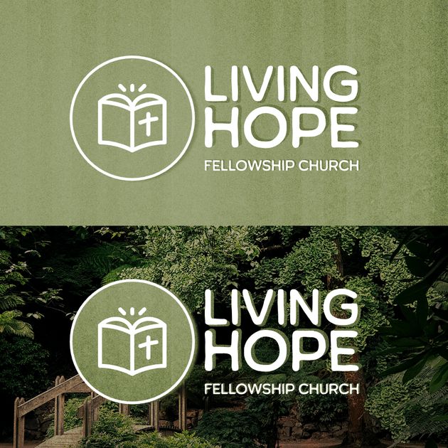Living Hope Fellowship Church Logo Design Template — Customize it in Kittl