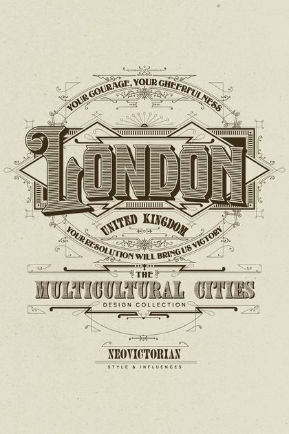 London City - Sanborn Style Typography Poster Design Template ...