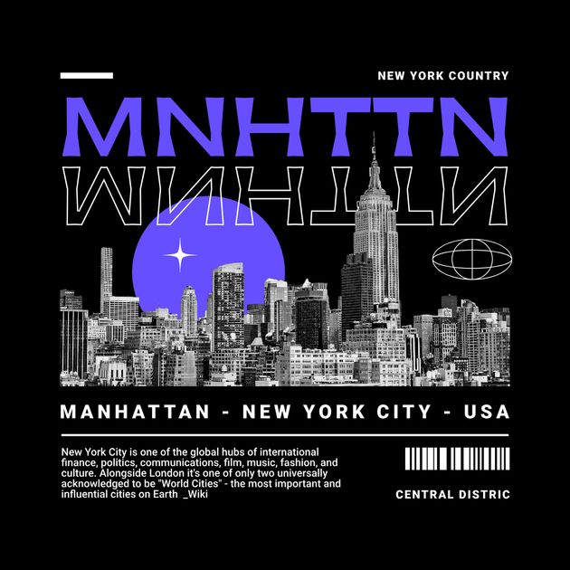 Manhattan New York City Streetwear Design Template — Customize it in Kittl