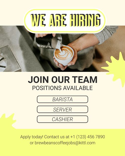 Minimalist We Are Hiring Poster Design Poster Design Template ...