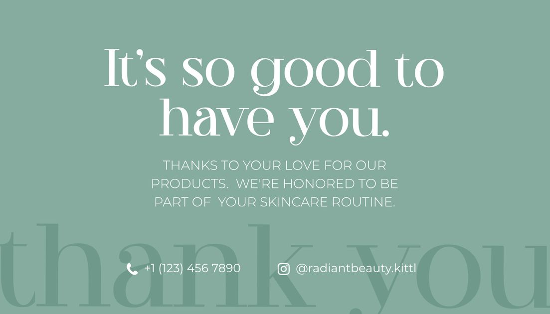 Modern Thank You Card Design Template — Customize it in Kittl