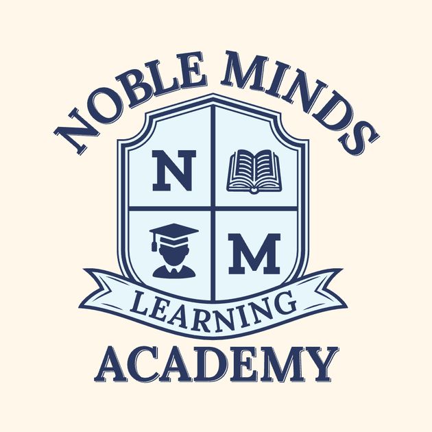 Noble Minds Learning School Badge Education Design Template — Customize ...