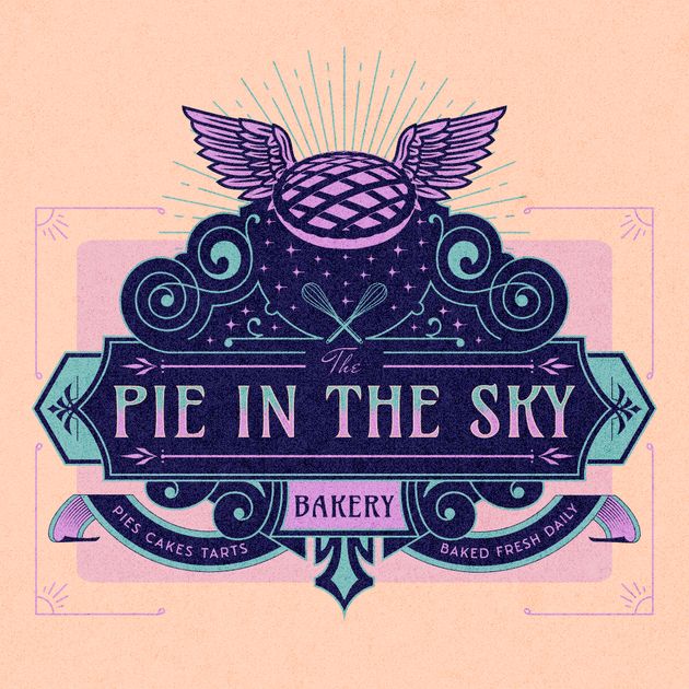 Pie In The Sky Bakery Logo Design Template — Customize it in Kittl