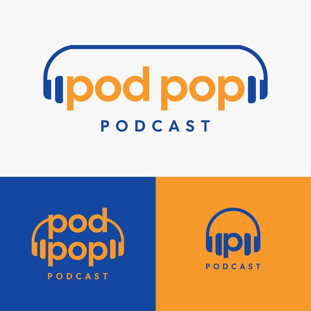 Pod Pop - Pop Culture Podcast Channel Logo Design Template — Customize ...