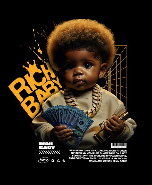 Rich Baby Design Template — Customize it in Kittl