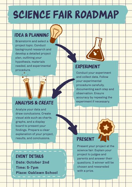 Science Fair Roadmap Process Infographic Design Template — Customize it ...