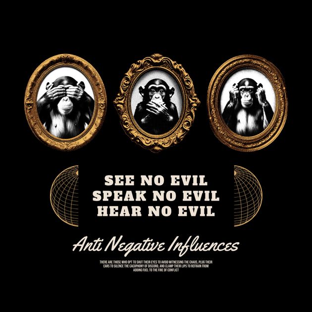 See No Evil Speak No Evil Hear No Evil Design Template — Customize it ...