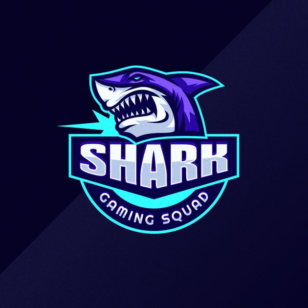 Shark Gaming Squad - Simple Team Logo Design Template — Customize it in ...