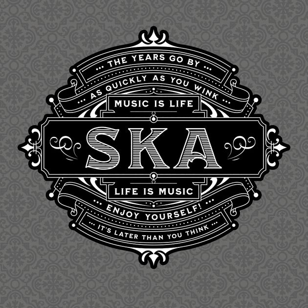 Ska Music - Monochromatic Badge Logo Design Template — Customize it in ...