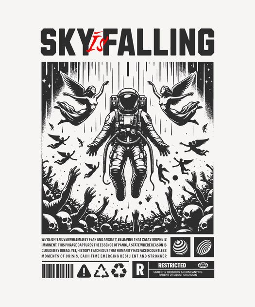 Sky is Falling T-Shirt Design Design Template — Customize it in Kittl