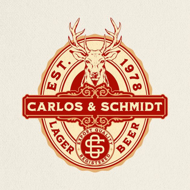 Stag Lager Beer - Monogram Badge Label Design Template — Customize it ...