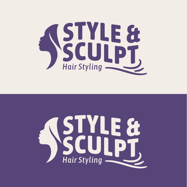 Style & Sculpt Hair Styling Logo Design Template — Customize it in Kittl