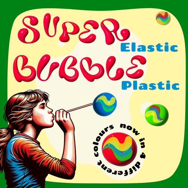 Super Elastic Bubble Plastic Design Template — Customize it in Kittl