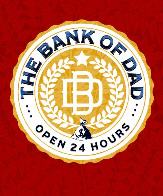 The Bank of Dad Label Design Template — Customize it in Kittl