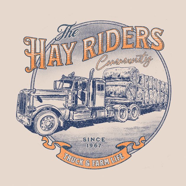 The Hay Riders Truck T-shirt Design Template T-Shirt Design Template ...