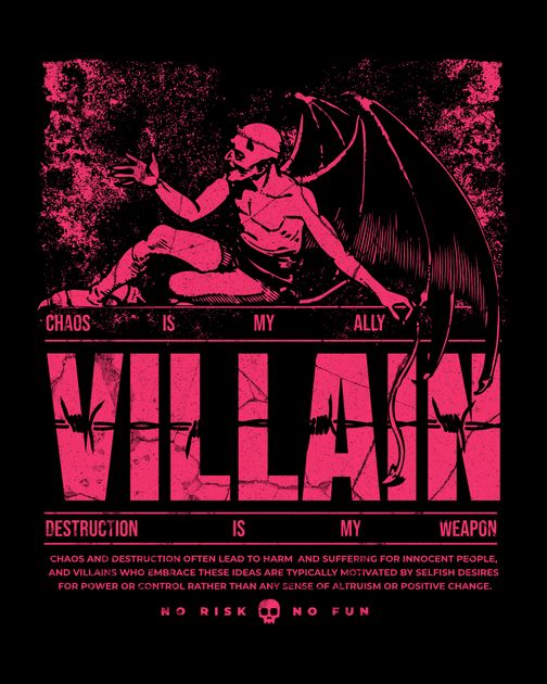 Villain T-Shirt Design Template — Customize it in Kittl