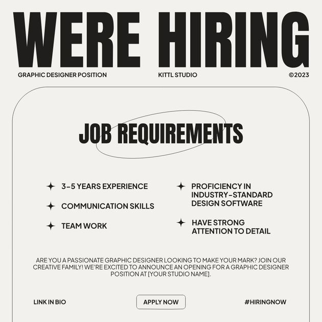 We're Hiring - Social Design Template Social Design Template ...