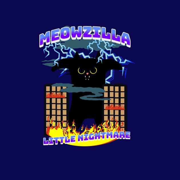 meowzilla the little nightmare T-Shirt Design Template — Customize it ...
