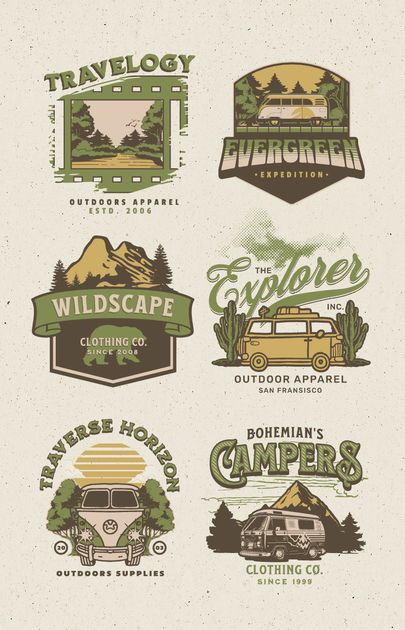 6 Outdoor Graphic Logo Design Template — Customize it in Kittl