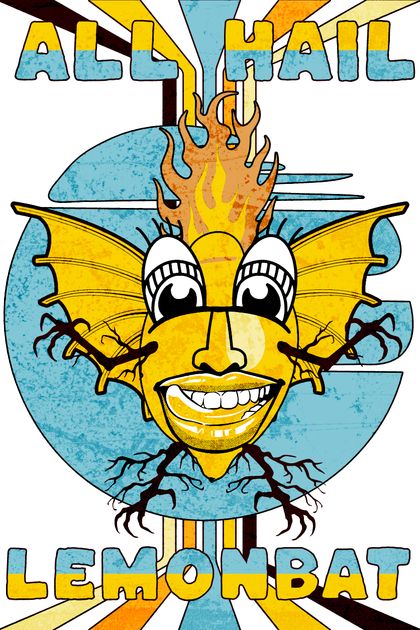 Lemon Bat T-Shirt Design Template — Customize it in Kittl