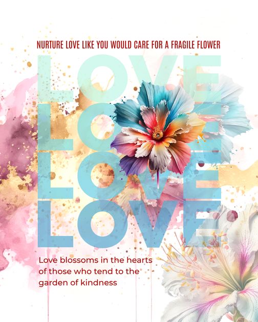 Love Poster Design Template — Customize it in Kittl